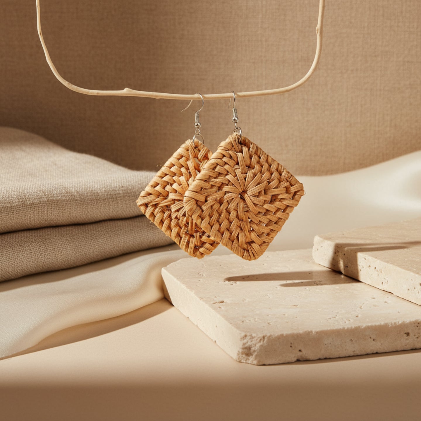 Sultan Rattan Earrings – Timber & Twine Studio